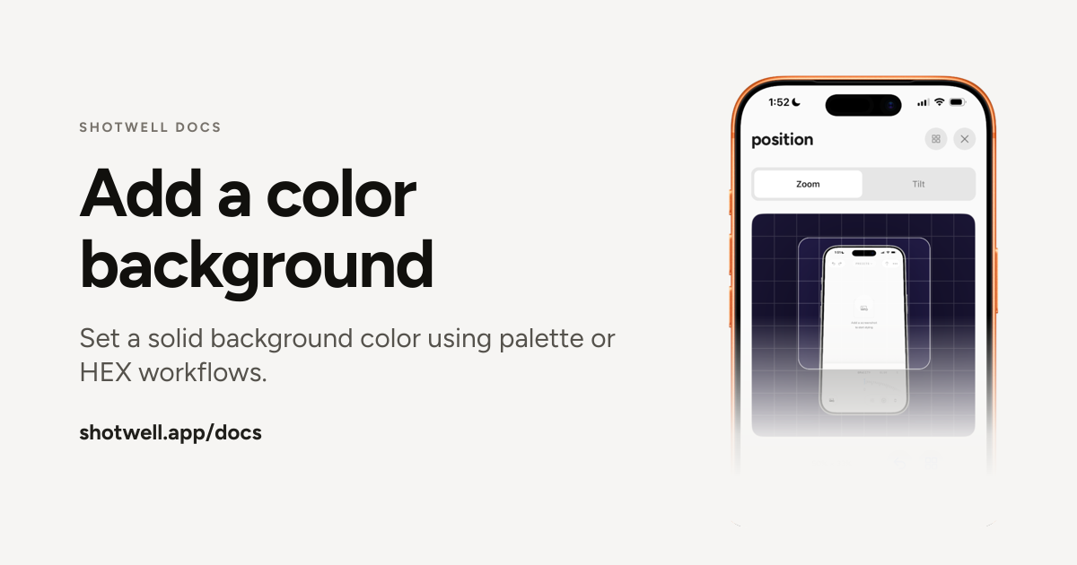 Add a color background — Shotwell